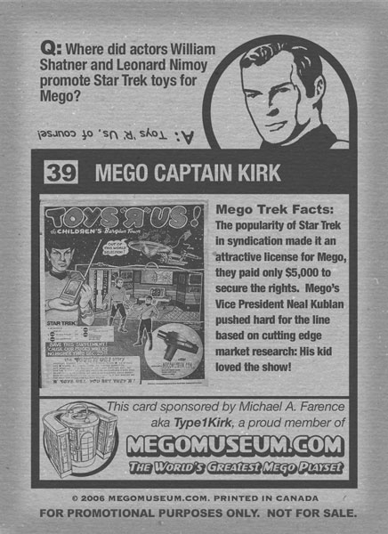 Captain James T. Kirk: Star Trek Gallery: Mego Museum